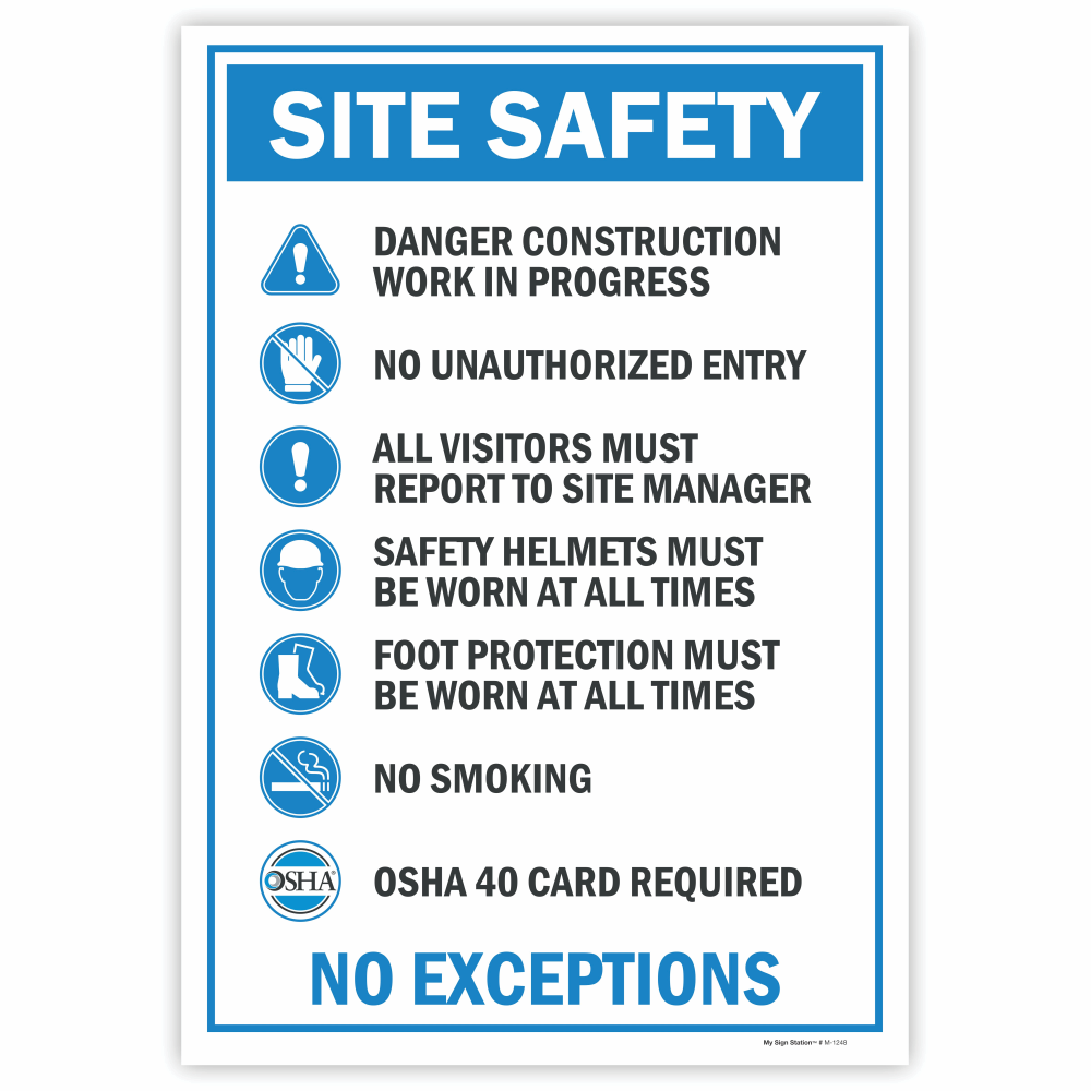 SITE SAFETY SIGN - My Sign Station