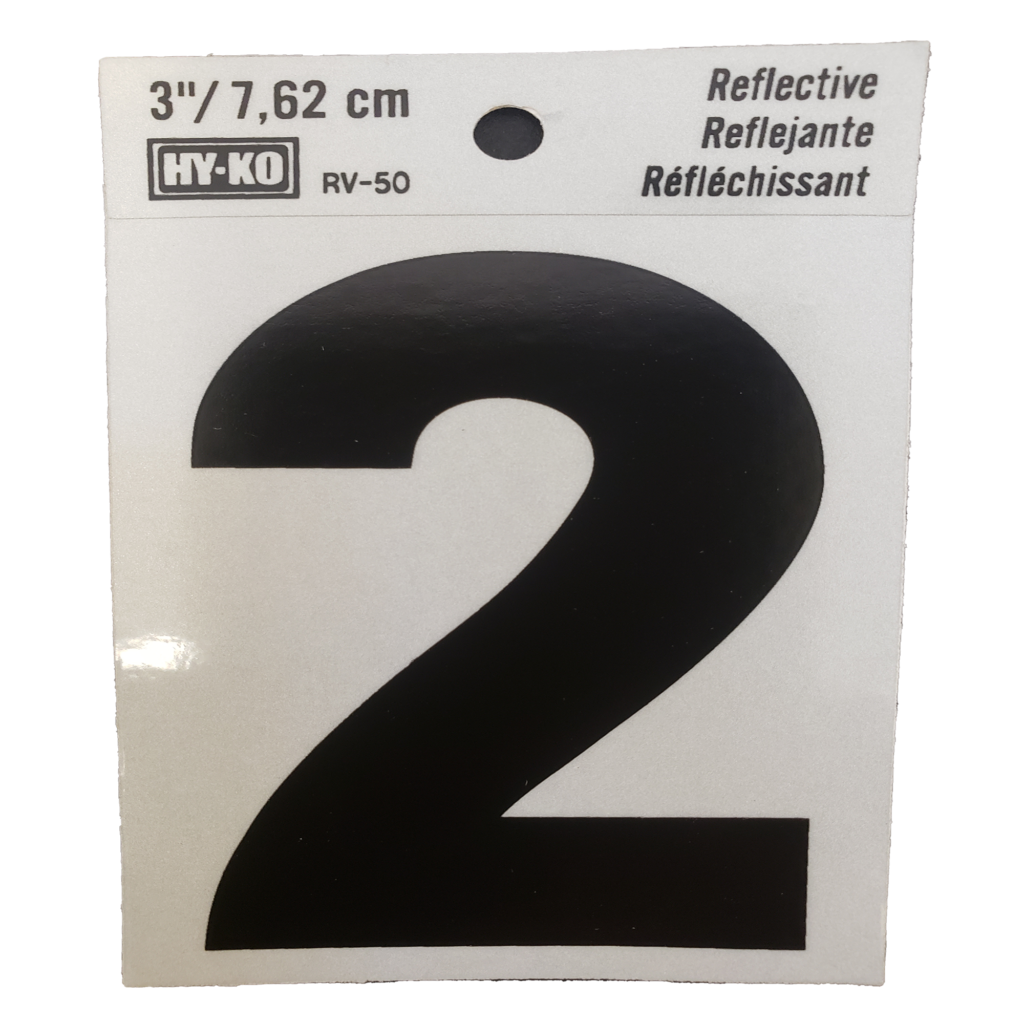 Reflective Number 3″ #2 - My Sign Station