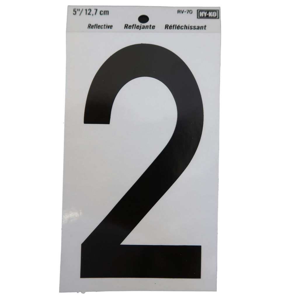 Reflective Number 5″ #2 - My Sign Station