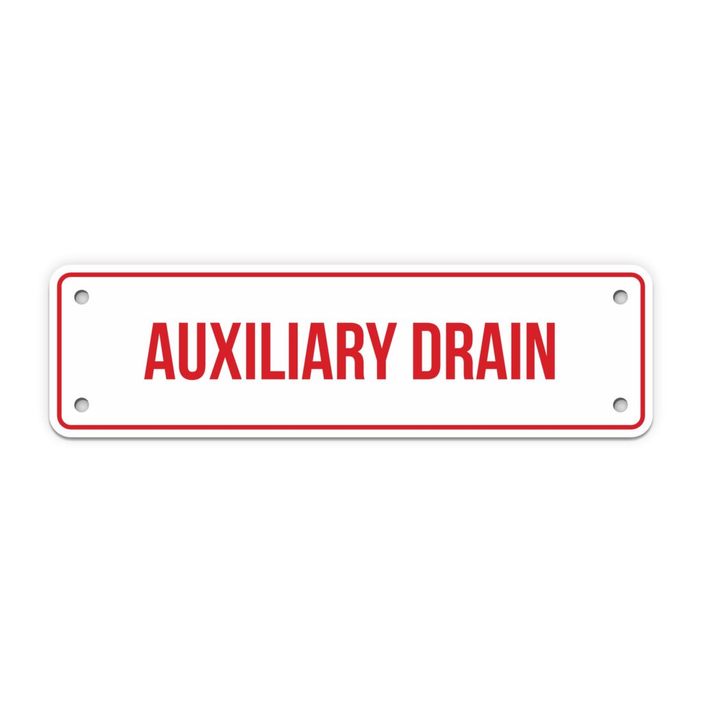 AUXILIARY DRAIN SIGN - My Sign Station