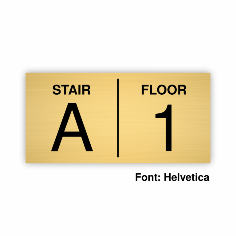 Engraved Combo Stair – Floor ID Sign - My Sign Station