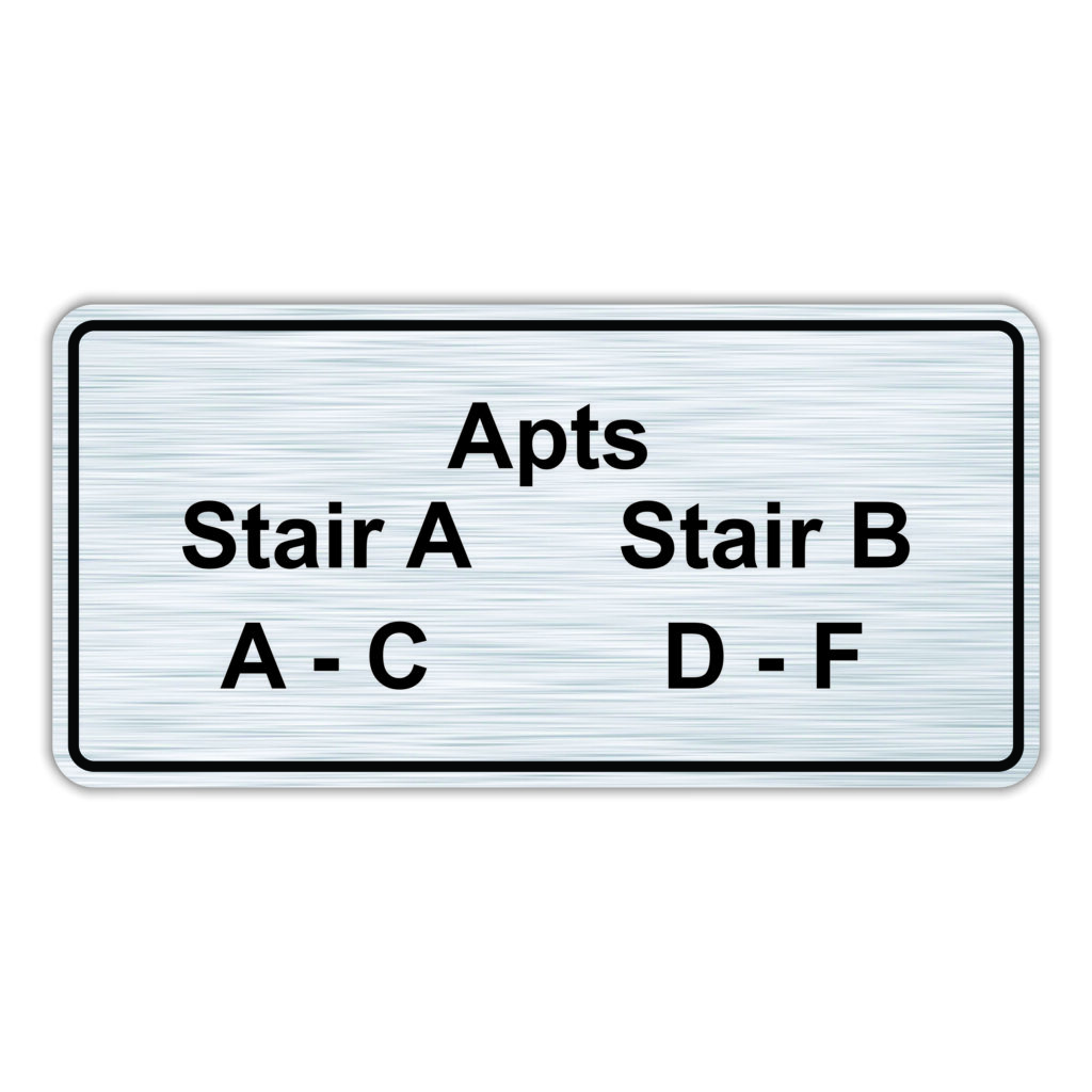USE STAIRS TO APARTMENTS DIRECTIONAL - My Sign Station