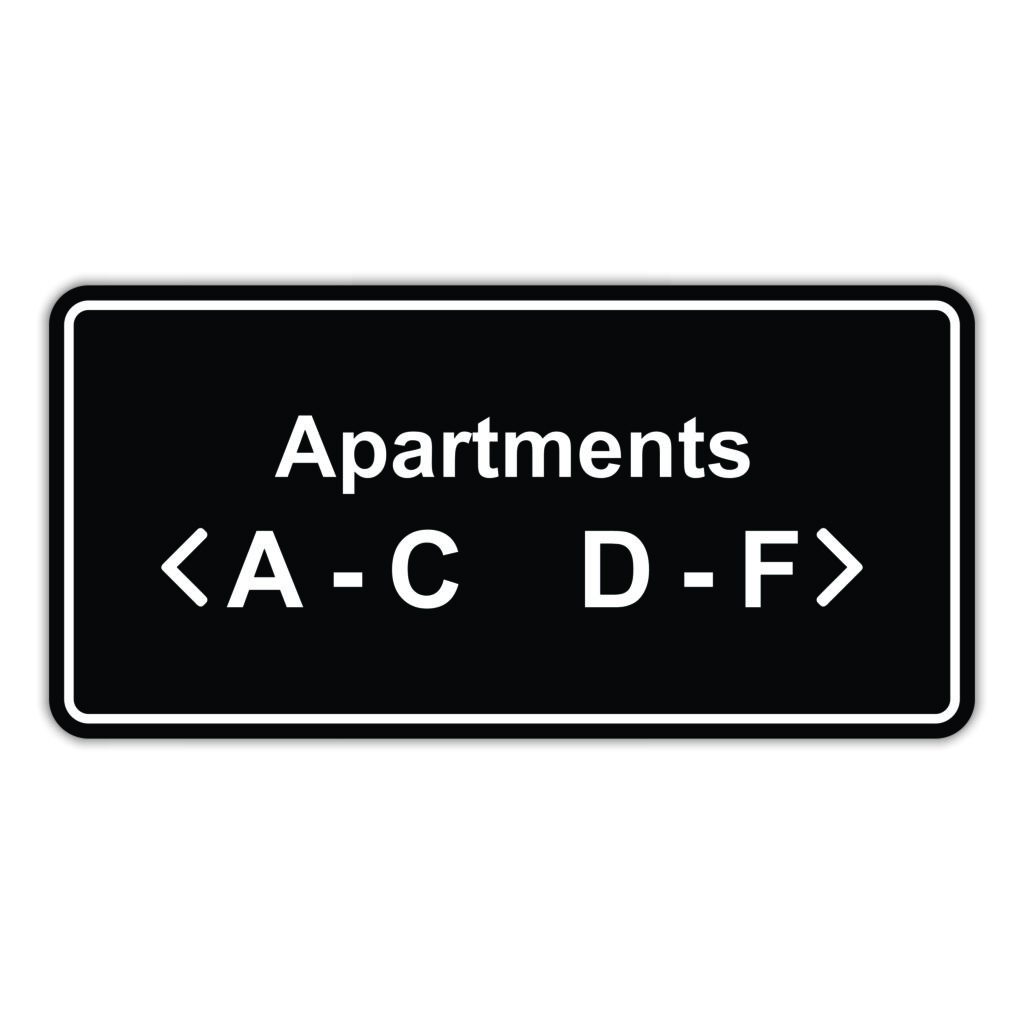 Apartment Directional Signs - My Sign Station