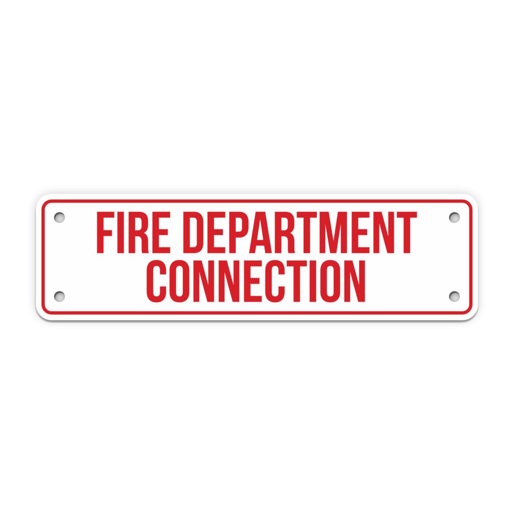 FIRE DEPARTMENT CONNECTION SIGN - My Sign Station