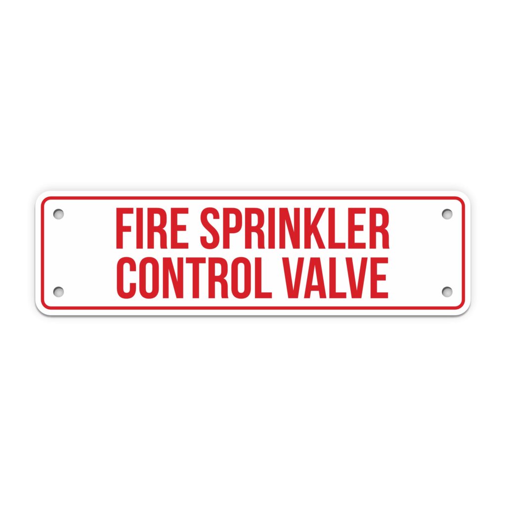 FIRE SPRINKLER CONTROL VALVE SIGN - My Sign Station