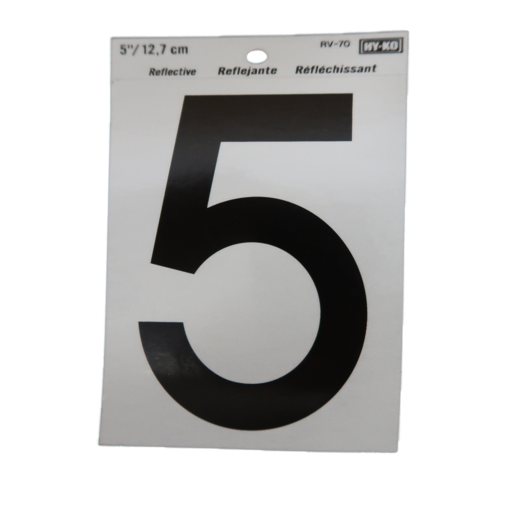 Reflective Number 5″ #5 - My Sign Station