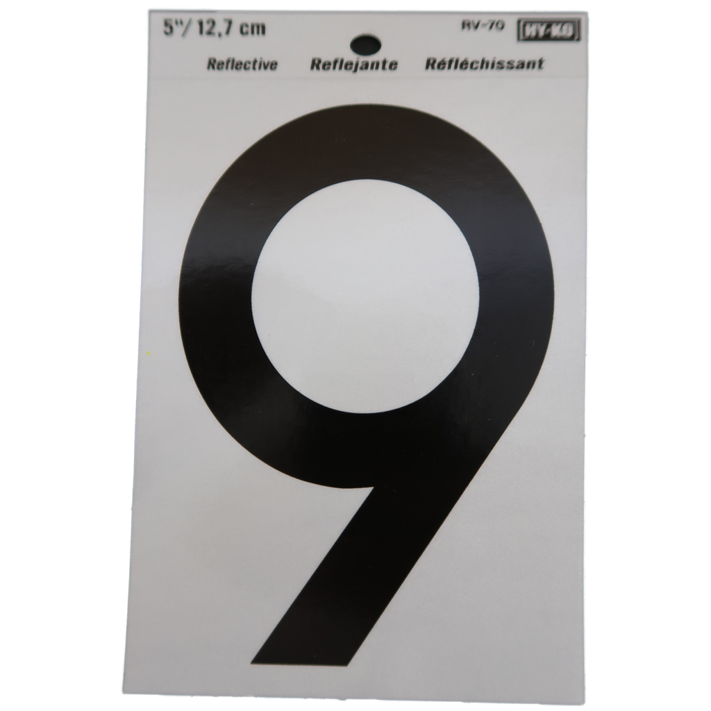 Reflective Number 5″ #9 - My Sign Station