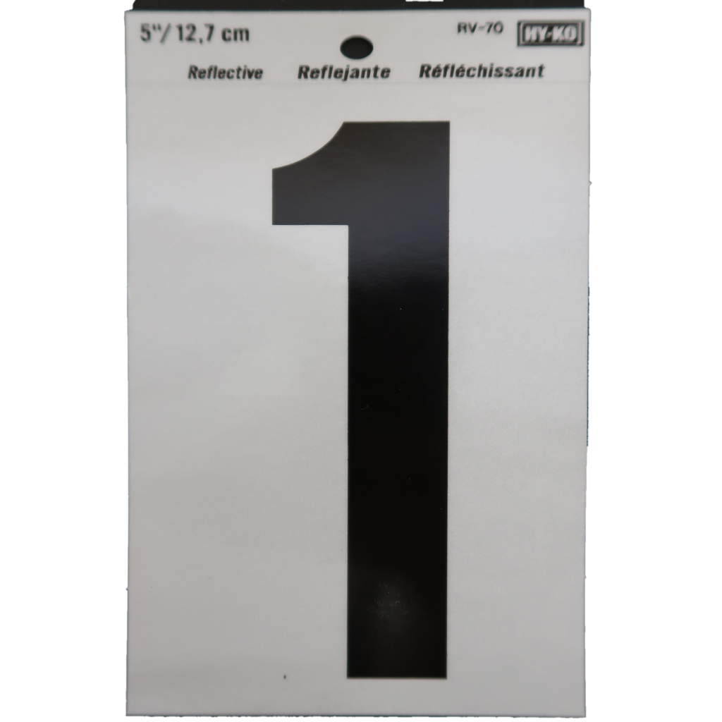 Reflective Number 5″ #1 - My Sign Station