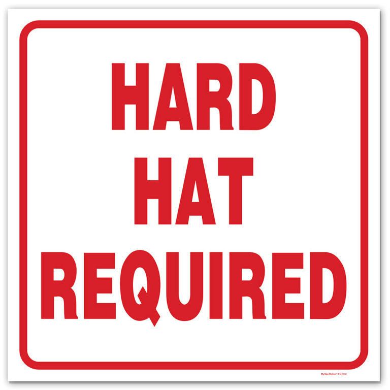 HARD HAT REQUIRED SIGN - My Sign Station