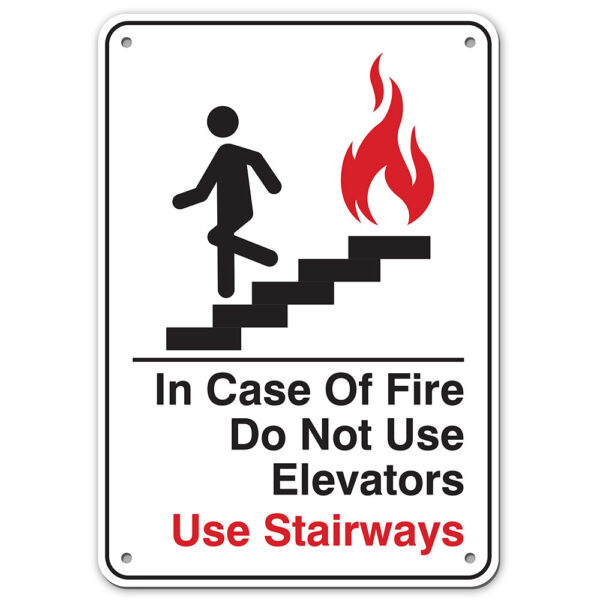 IN CASE OF FIRE DO NOT USE ELEVATOR SIGN - My Sign Station