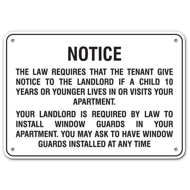 WINDOW GUARD SIGN - My Sign Station