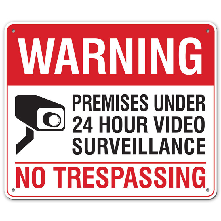 24 Hour Video Surveillance No Trespassing Sign My Sign Station