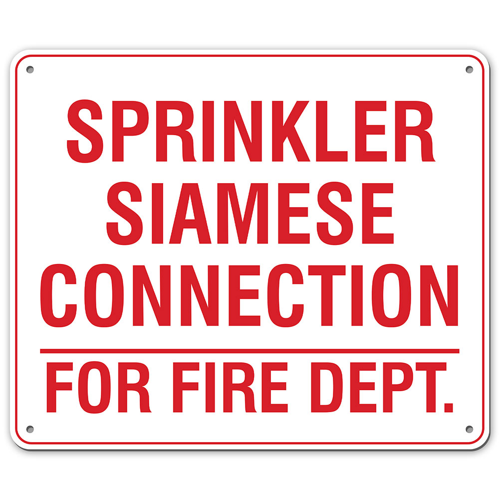 SIAMESE CONNECTION FOR FIRE DEPARTMENT SIGN - My Sign Station