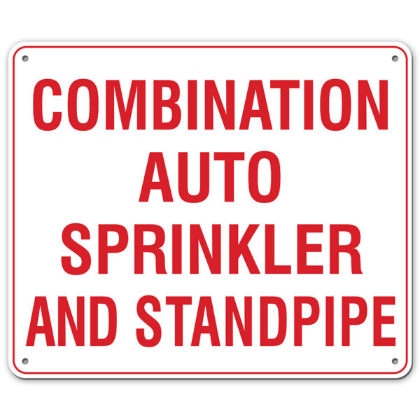 COMBO AUTO SPRINKLER AND STANDPIPE SIGN - My Sign Station