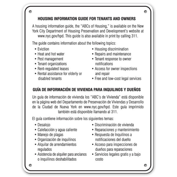 HOUSING INFO GUIDE NOTICE - My Sign Station