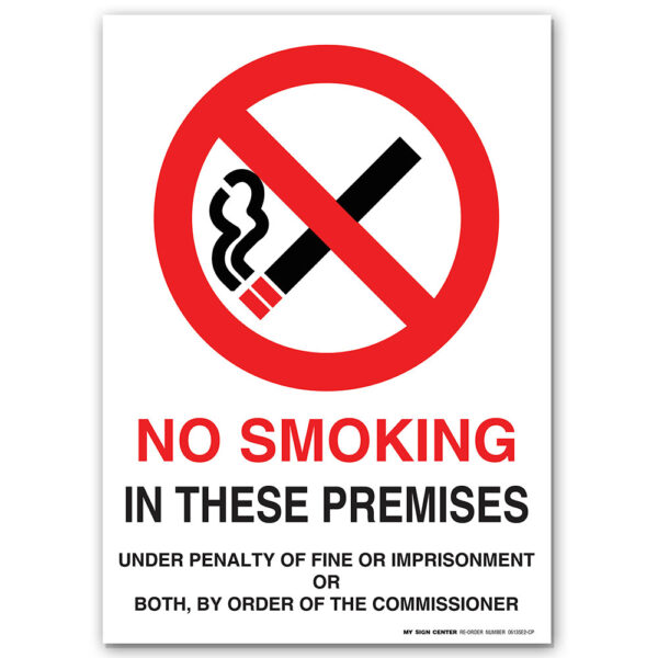 NO SMOKING UNDER PENALTY SIGN - My Sign Station