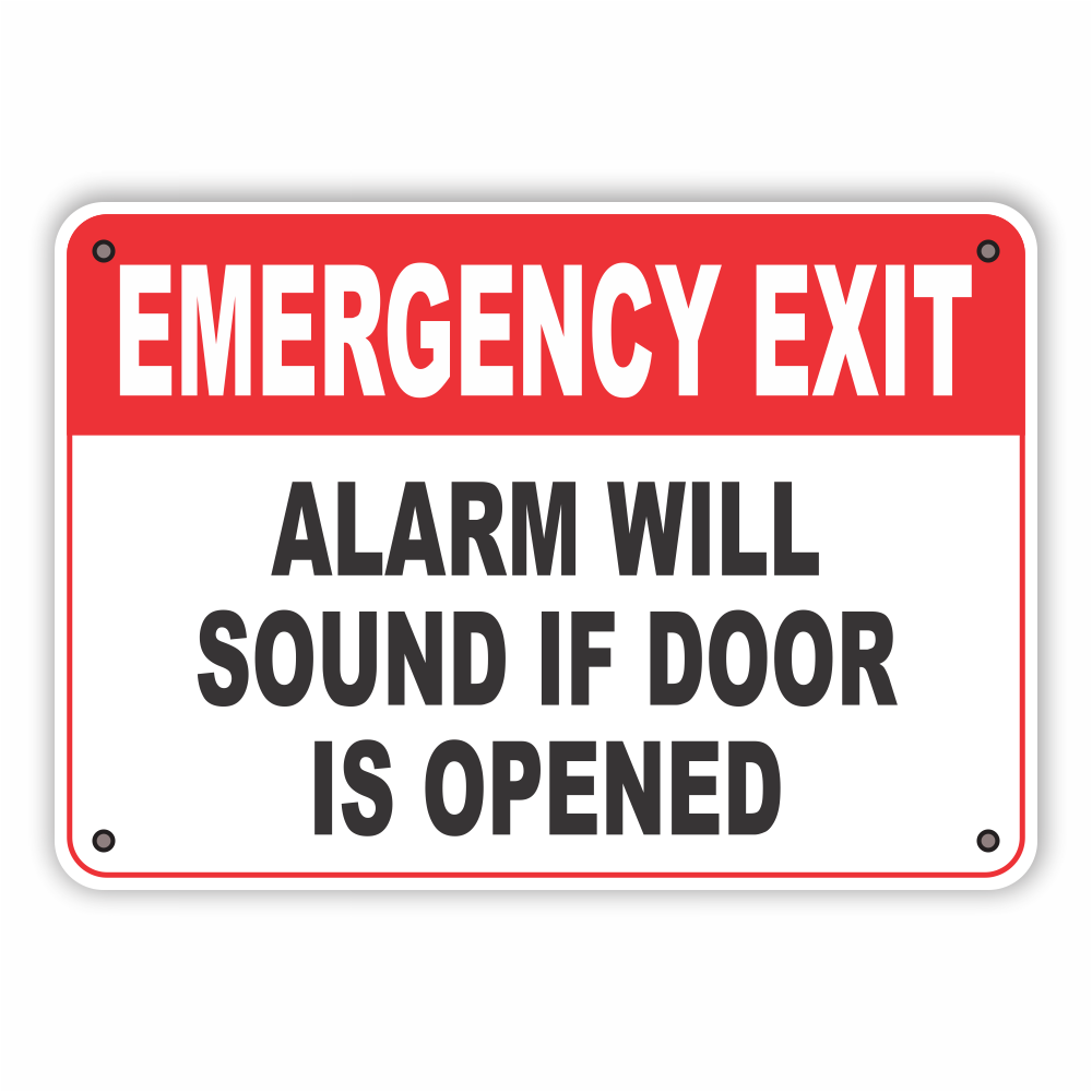 Emergency Exit Only Sign