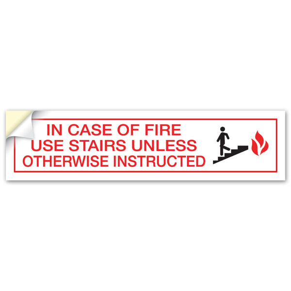 IN CASE OF FIRE USE STAIRS SIGN - My Sign Station