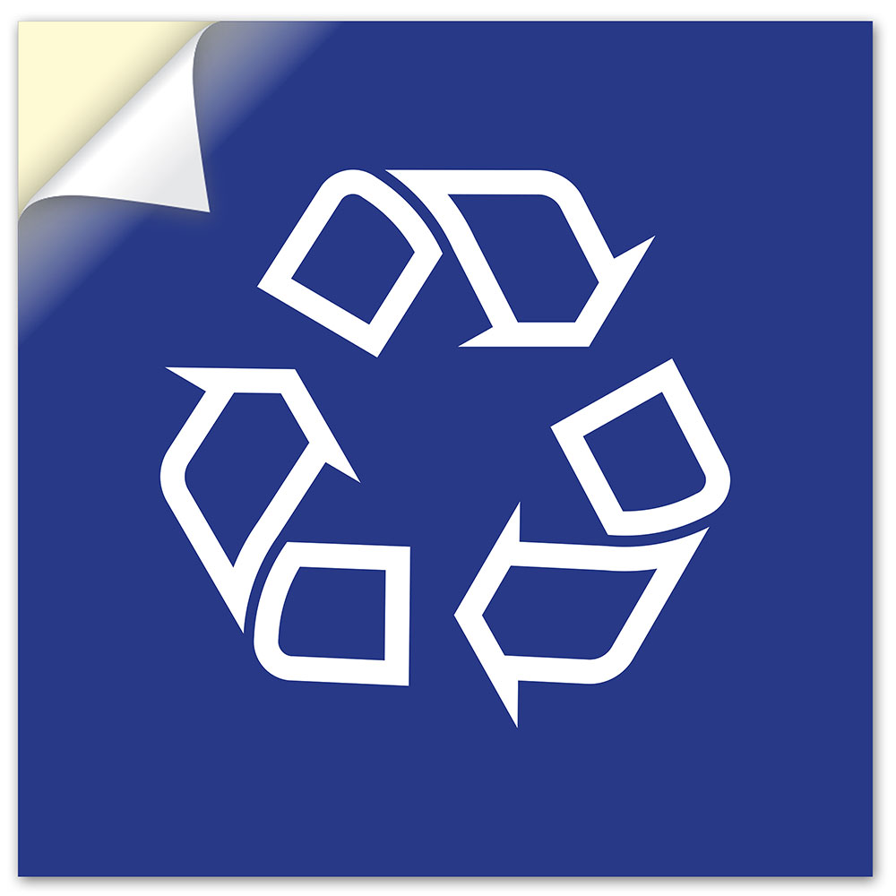 Blue Recycle Sign