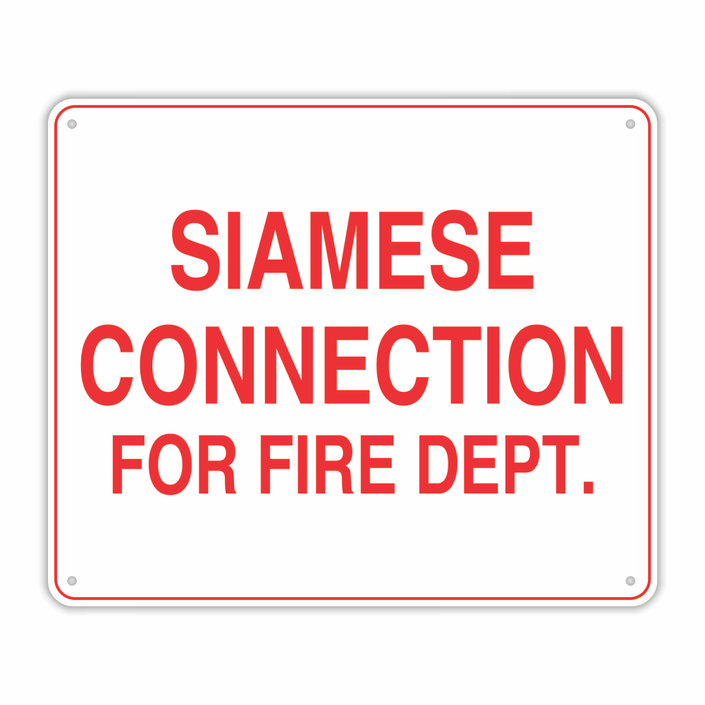 SIAMESE CONNECTION FOR FIRE DEPARTMENT SIGN - My Sign Station