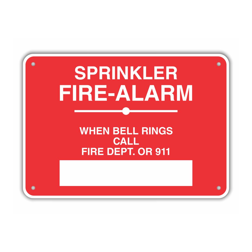 SPRINKLER FIRE ALARM SIGN - My Sign Station