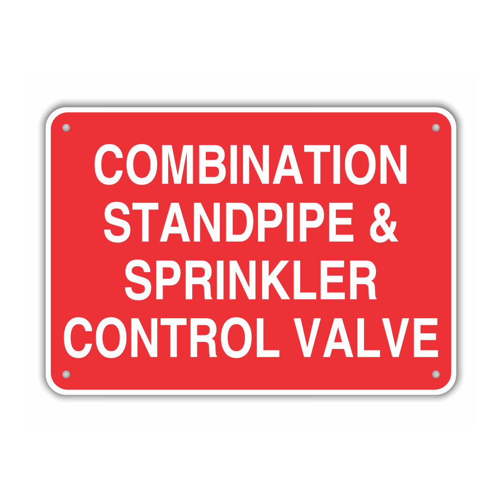 COMBO STANDPIPE AND SPRINKLER CONTROL VALVE SIGN - My Sign Station