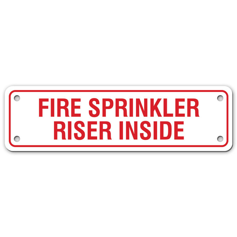 FIRE SPRINKLER RISER SIGN - My Sign Station