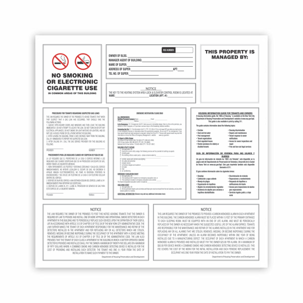 ALL IN ONE HPD SIGN – WHITE ALUMINUM – STOCK - My Sign Station