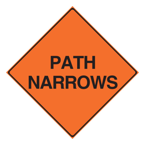 BIKE LANE – PATH NARROWS (DIAMOND) - My Sign Station