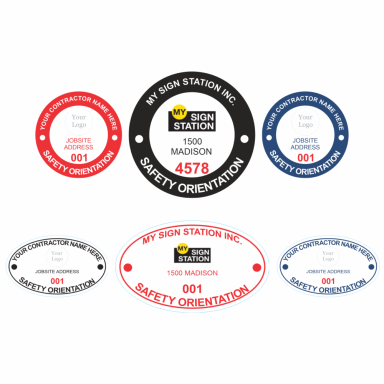 Safety Orientation Hard Hat Labels - My Sign Station