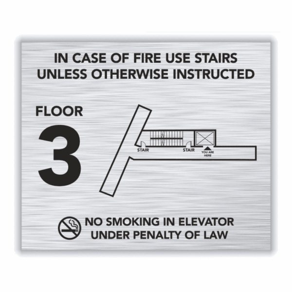 Engraved Elevator Map Sign - My Sign Station