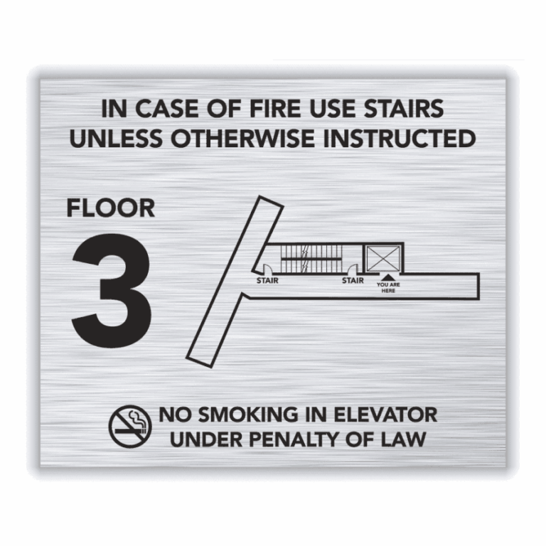 Engraved Elevator Map Sign - My Sign Station
