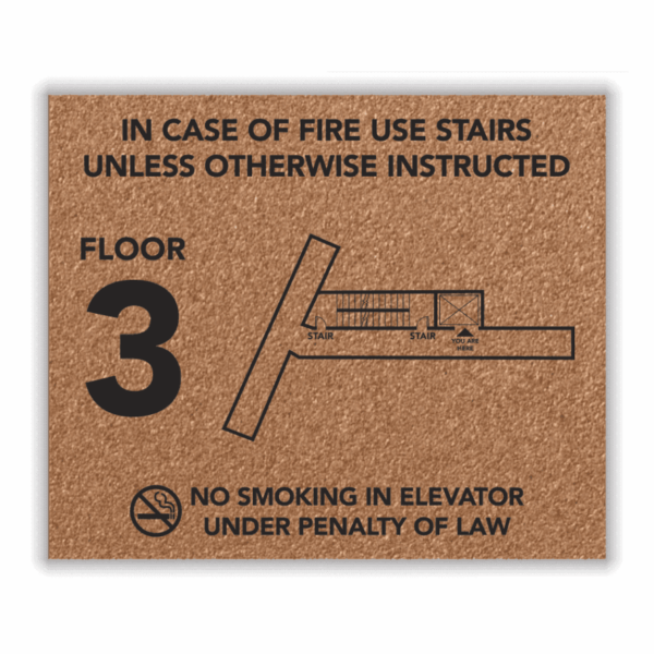 Engraved Elevator Map Sign - My Sign Station