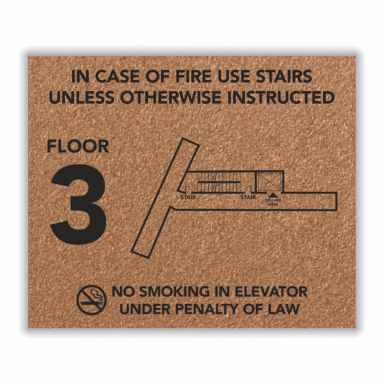 Engraved Elevator Map Sign - My Sign Station