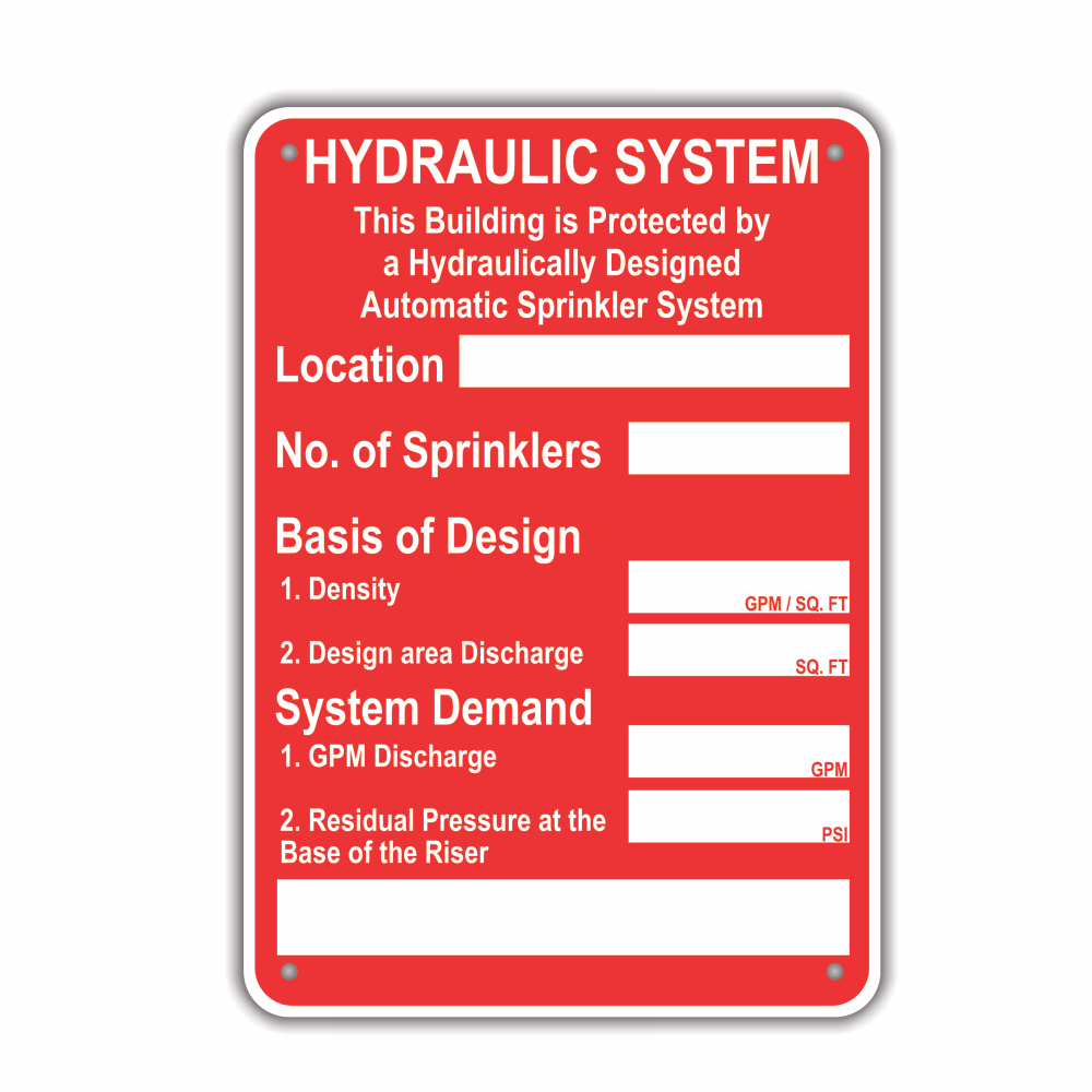 HYDRAULIC SYSTEM SIGN - My Sign Station