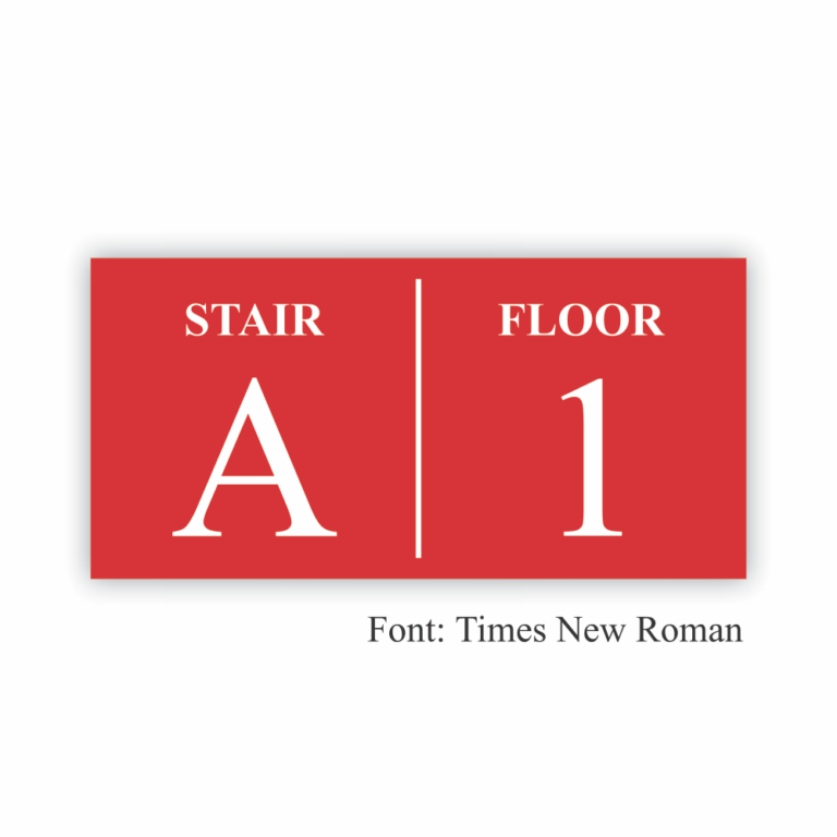 Engraved Combo Stair – Floor ID Sign - My Sign Station