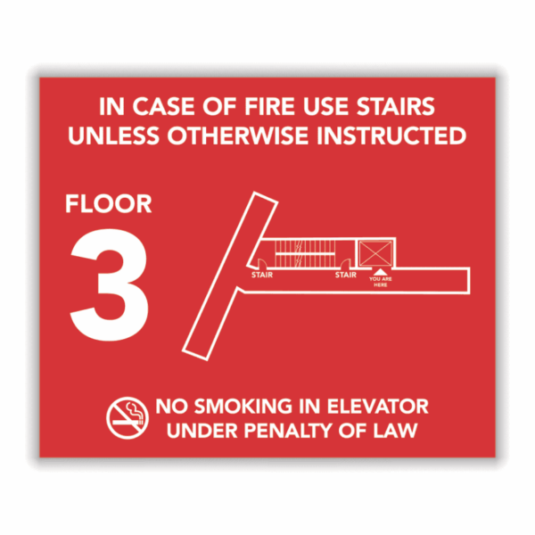 Engraved Elevator Map Sign - My Sign Station